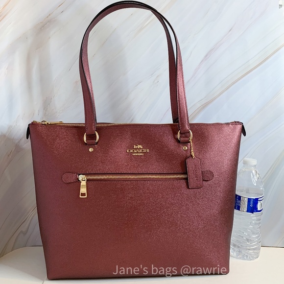 Coach | Bags | New Coach Crossgrain Metallic Leather Gallery Tote | Poshmark